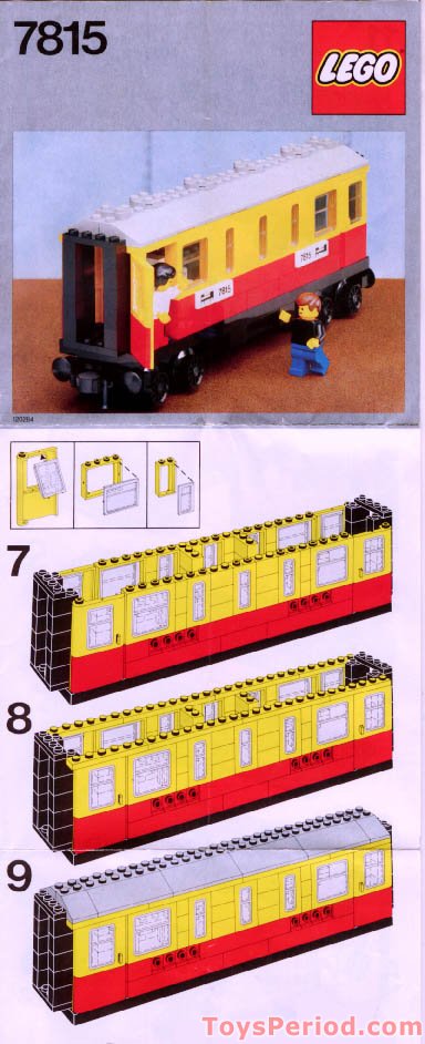 LEGO 7815 Sleeping Car Instructions and Parts List