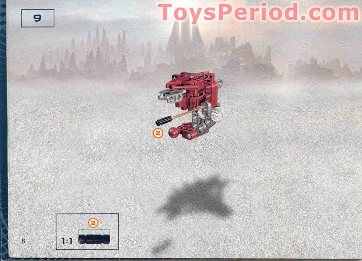 LEGO 8614-1 Vahki Nuurakh Instructions and Parts List