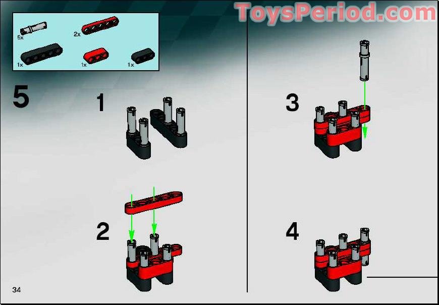 LEGO 8645 Muscle Slammer Bike Instructions and Parts List