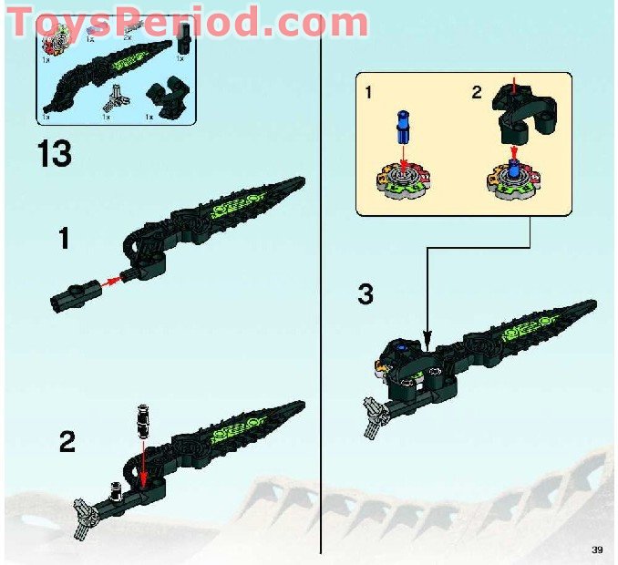 LEGO 8991 Tuma Instructions and Parts List