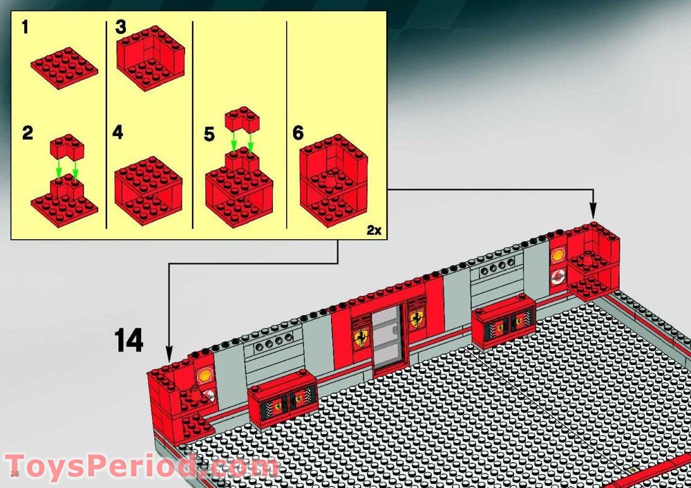 LEGO 8144-1 Ferrari 248 F1 Team (Schumacher) Instructions and Parts List