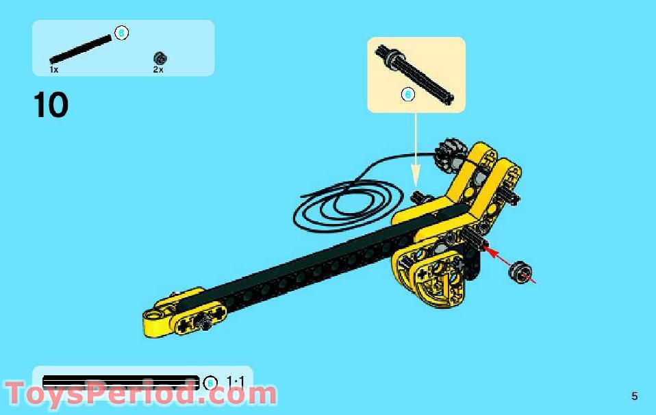 LEGO 8270 Rough Terrain Crane Instructions and Parts List