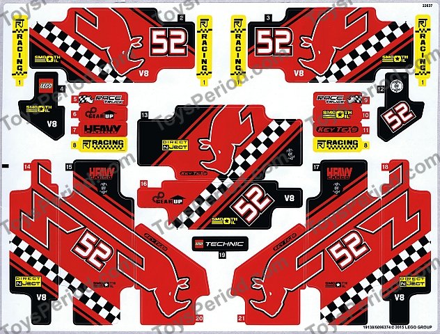LEGO Sets with Part 42041stk01 Sticker Sheet for Set 42041 - (19138/ ...