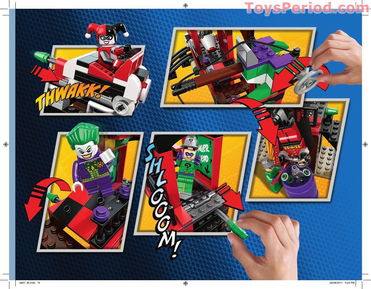 LEGO 6857 The Dynamic Duo Funhouse Escape Instructions and Parts List