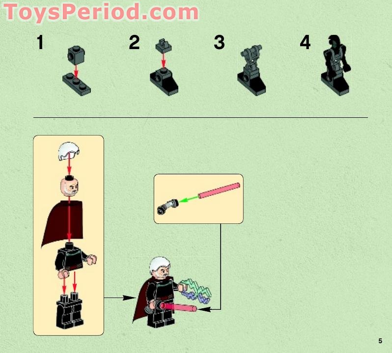 LEGO 75017 Duel on Geonosis Instructions and Parts List