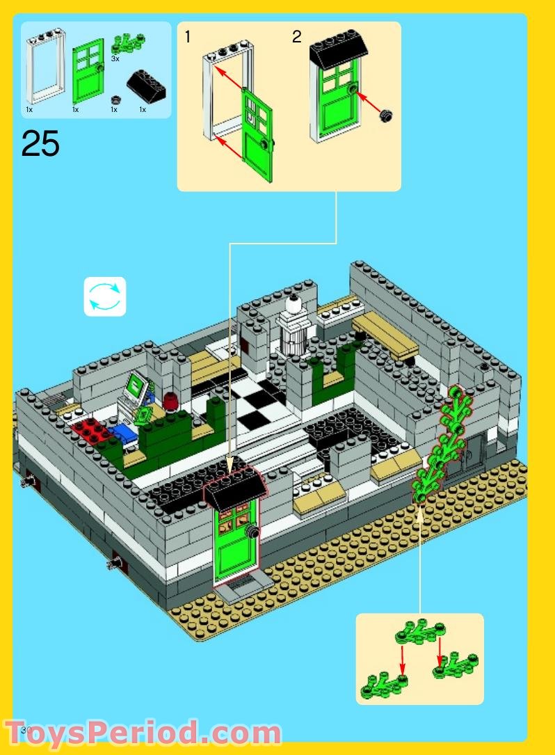 LEGO 10224 Town Hall Instructions and Parts List