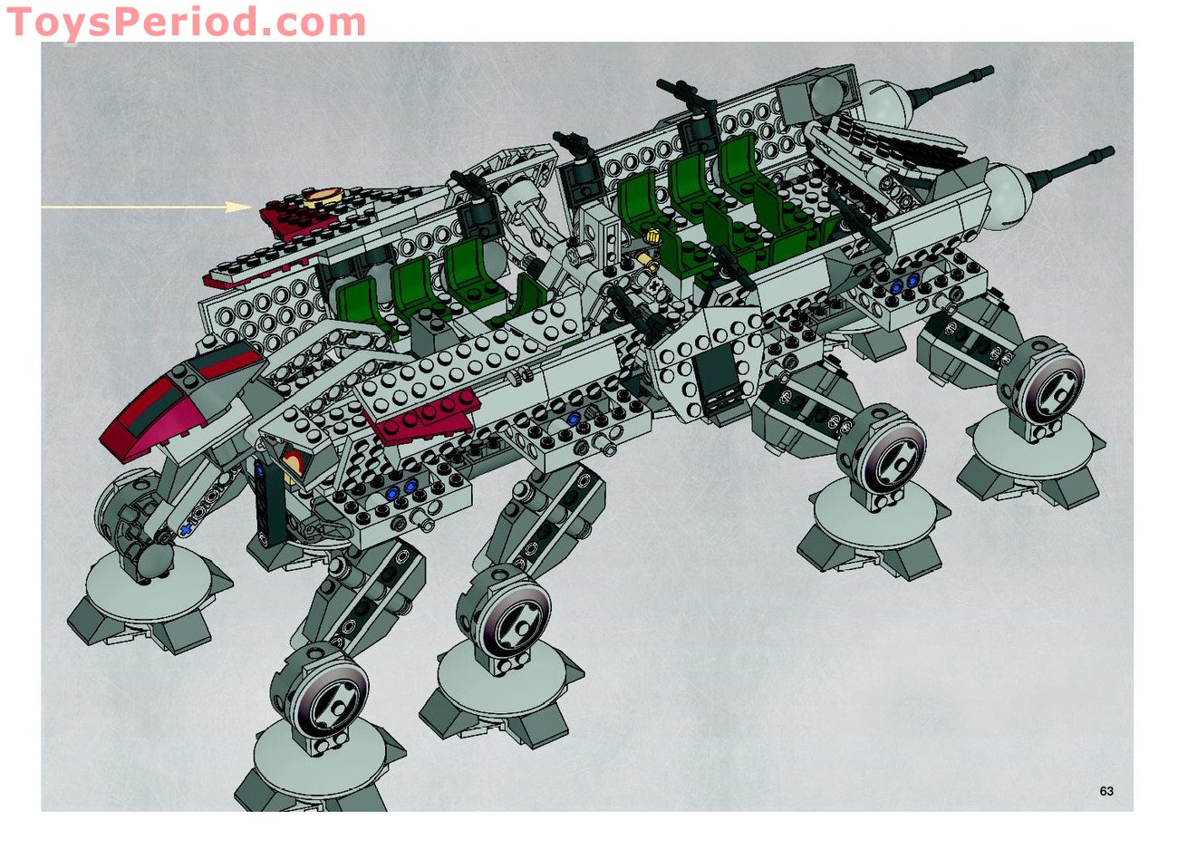 LEGO 10195 Republic Dropship with AT-OT Instructions and Parts List