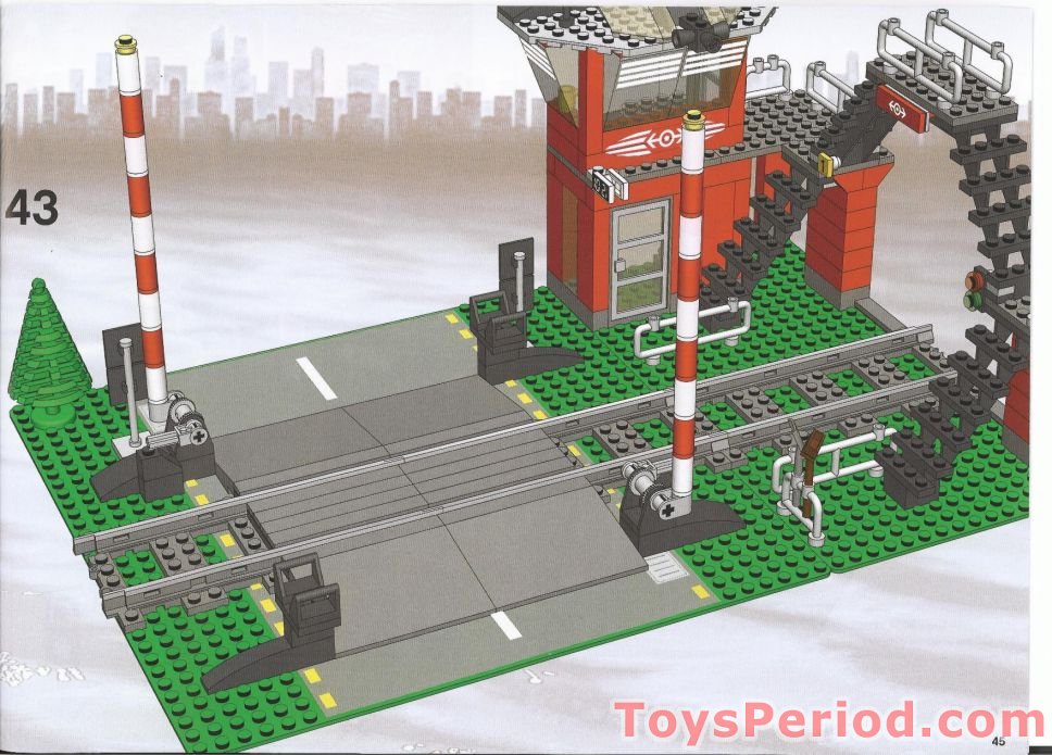 LEGO 10128 Train Level Crossing Instructions and Parts List