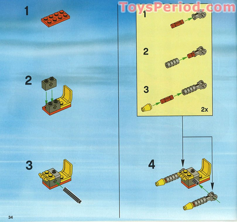 LEGO 7944 Fire Hovercraft Instructions and Parts List