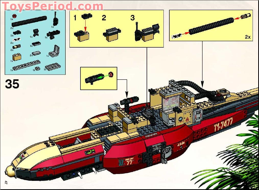 LEGO 7298 Dino Air Tracker Instructions and Parts List