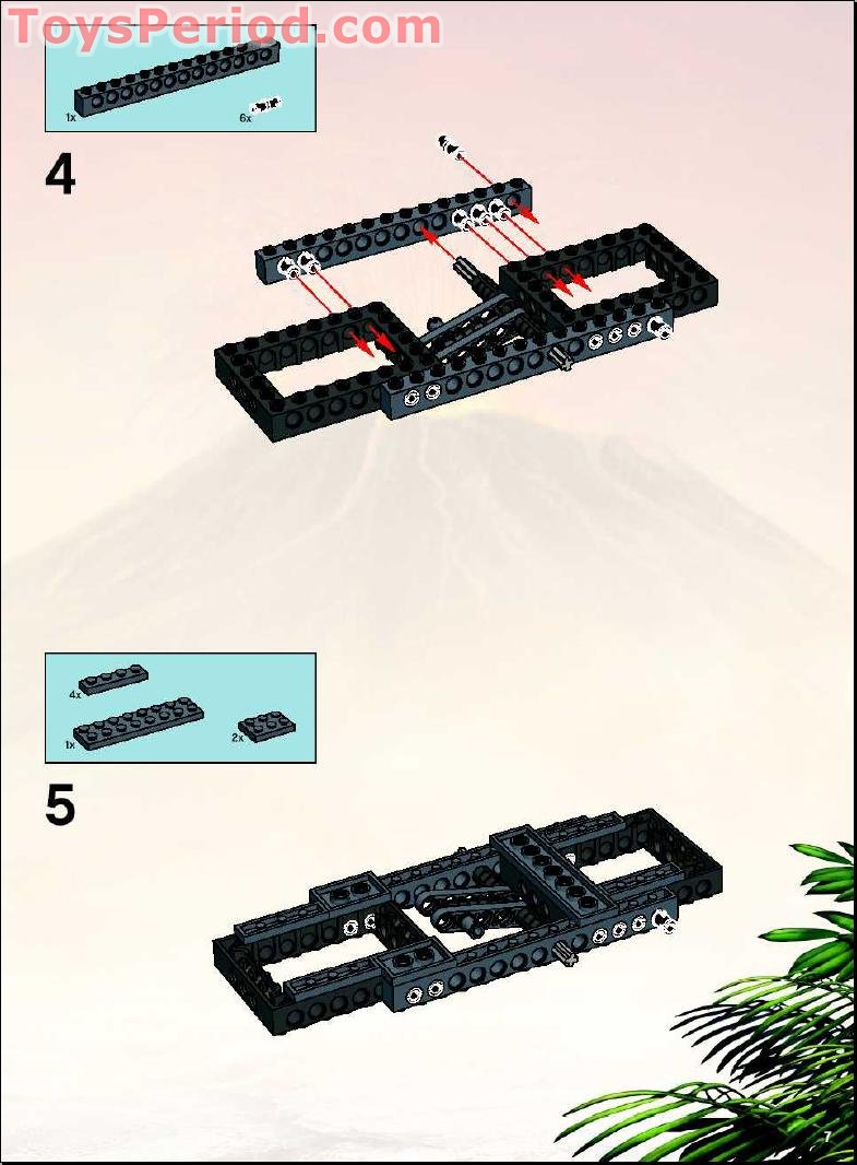 LEGO 7298 Dino Air Tracker Instructions and Parts List