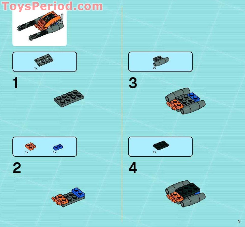 LEGO 8636 Mission 7: Deep Sea Quest Instructions and Parts List