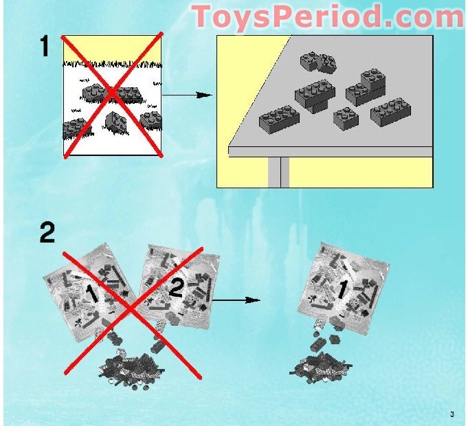 LEGO 8926 Toa Undersea Attack Instructions and Parts List