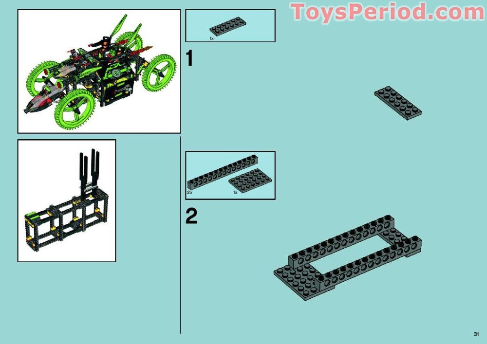 LEGO 8108 Mobile Devastator Instructions and Parts List