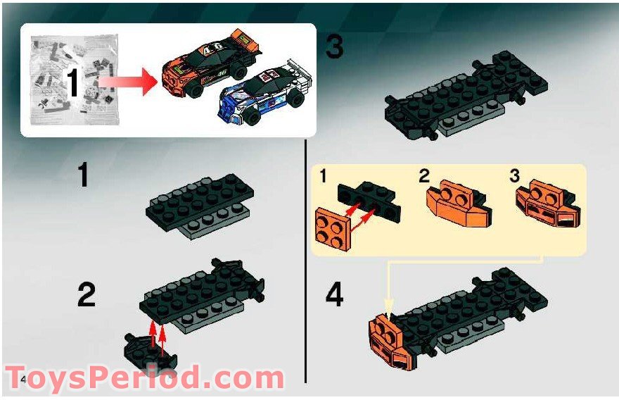 LEGO 8125 Thunder Raceway Instructions and Parts List