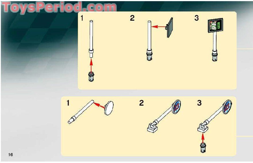 LEGO 8125 Thunder Raceway Instructions and Parts List