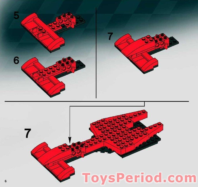LEGO 8142-1 Ferrari 248 F1 1:24 (Vodafone) Instructions and Parts List