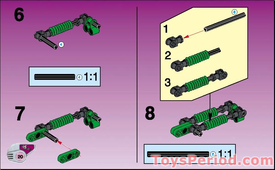 LEGO 8236 Bike Burner Instructions and Parts List