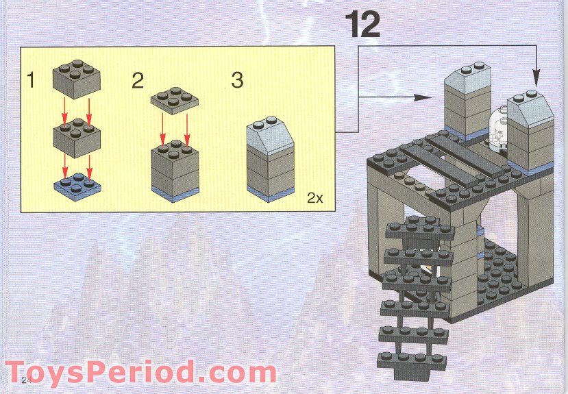 LEGO 1381 Vampire's Crypt Instructions and Parts List