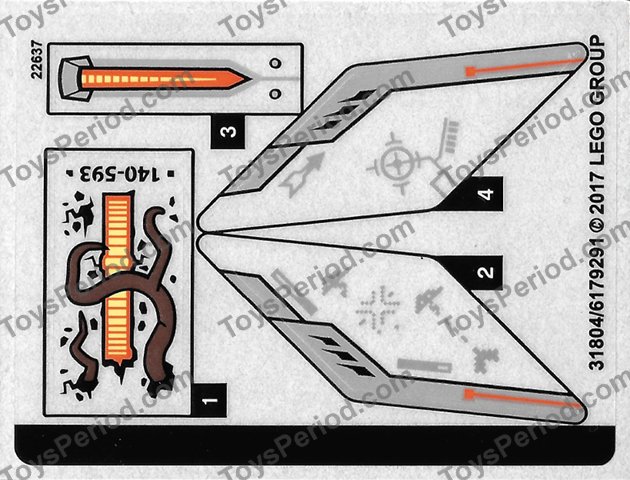 LEGO Sets with Part 70358stk01 Sticker Sheet for Set 70358 - (31804/ ...