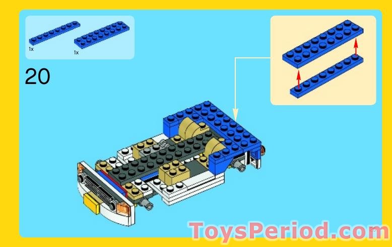 LEGO 6913 Blue Roadster Instructions and Parts List