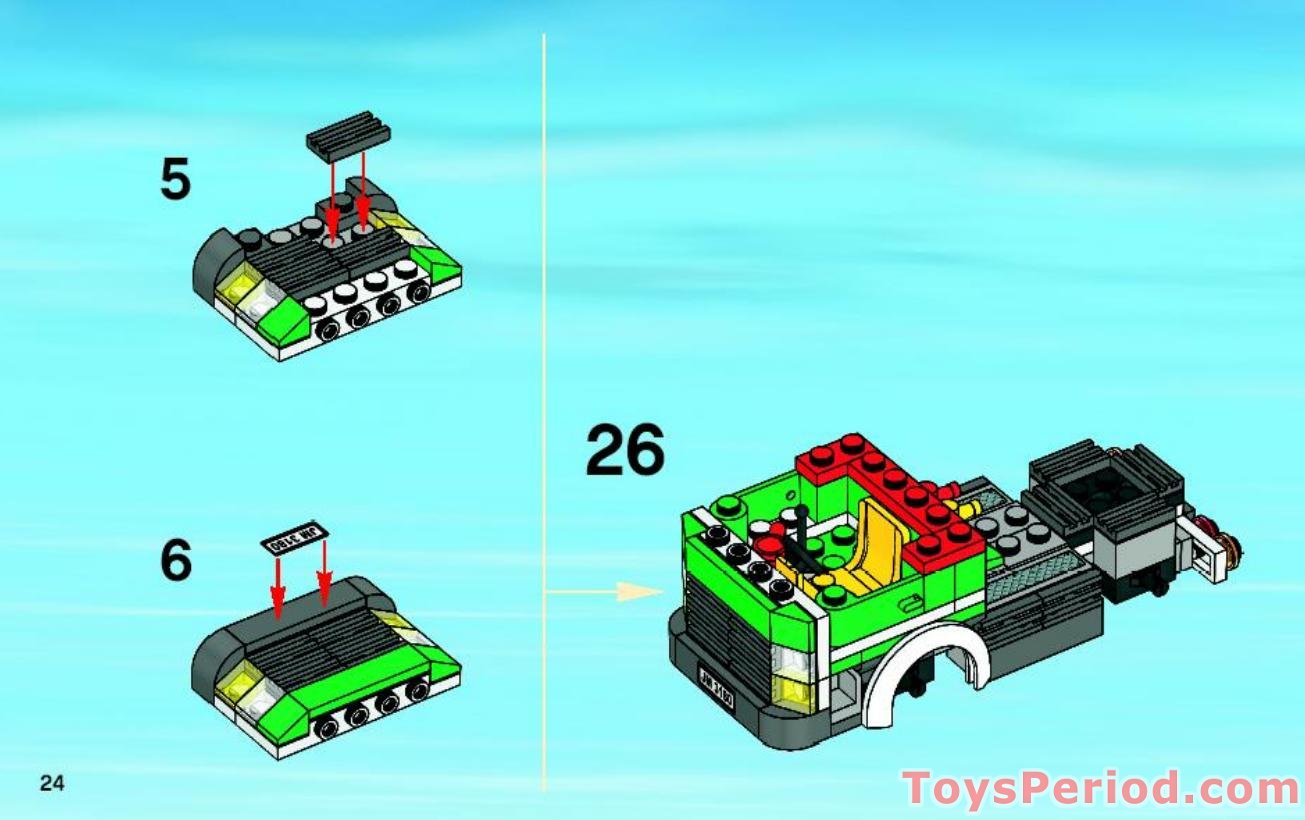 LEGO 3180 Tank Truck Instructions and Parts List