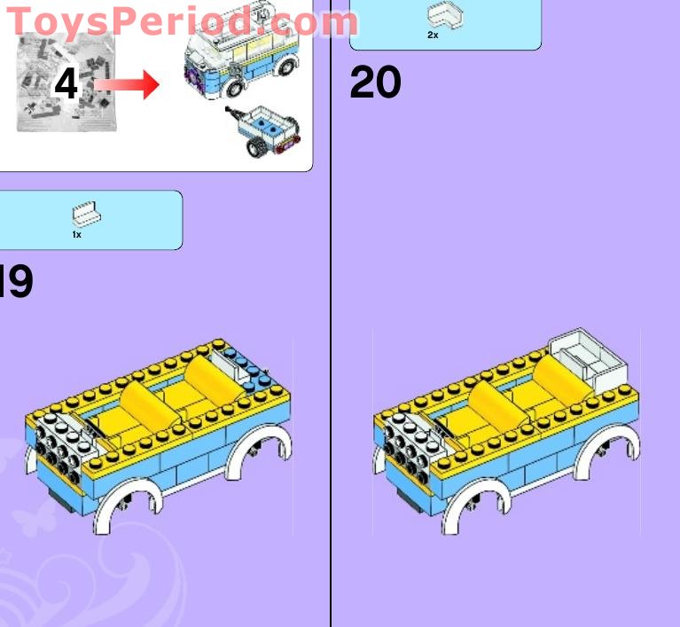 LEGO 3185 Summer Riding Camp Instructions and Parts List