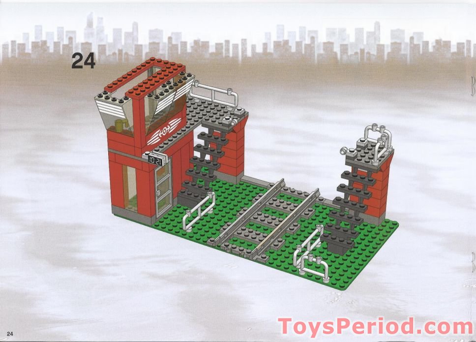 LEGO 10128 Train Level Crossing Instructions and Parts List