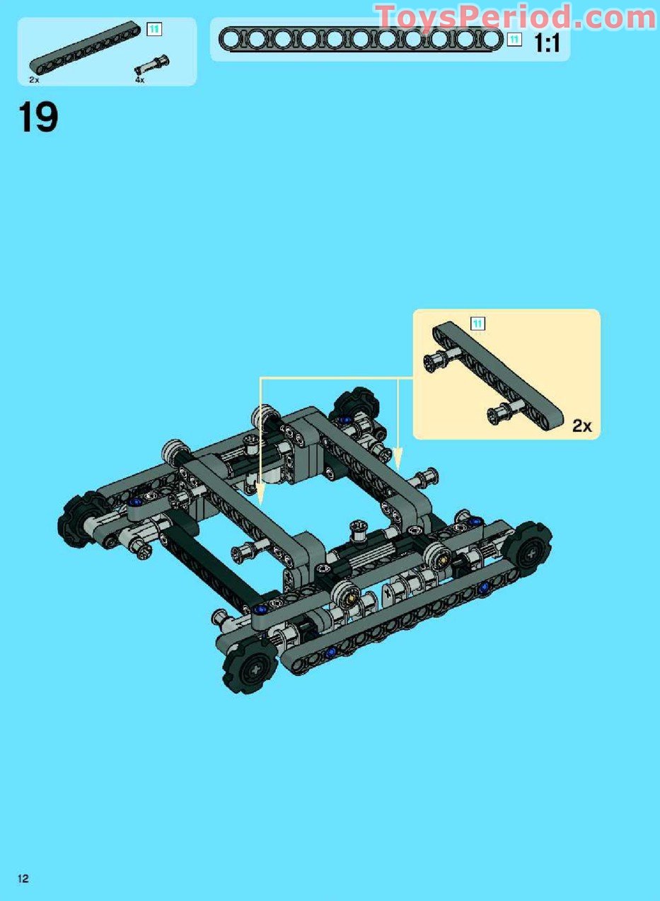LEGO 8294 Excavator Instructions and Parts List