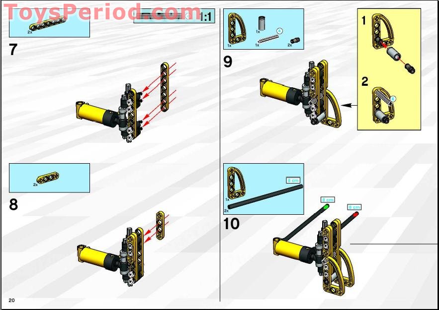 LEGO 8455 Back-hoe Loader (Backhoe) Instructions and Parts List