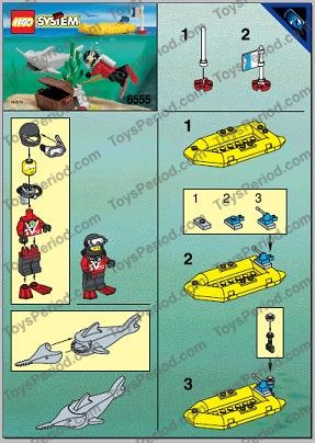 LEGO 6555 Sea Hunter Instructions and Parts List