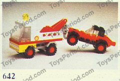 LEGO 642-1 Tow Truck and Car Instructions and Parts List
