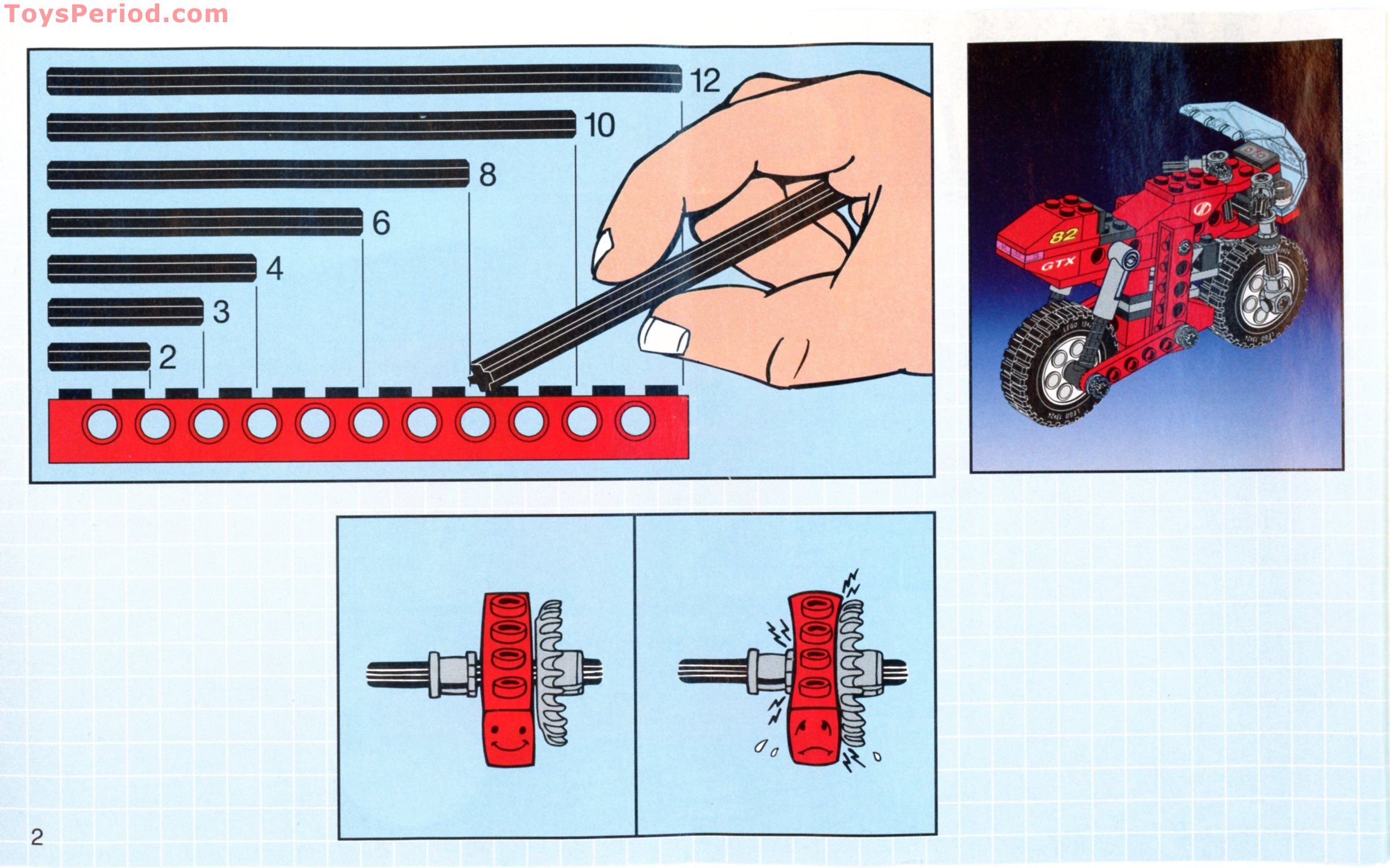 LEGO 8210 Nitro GTX Bike Instructions and Parts List