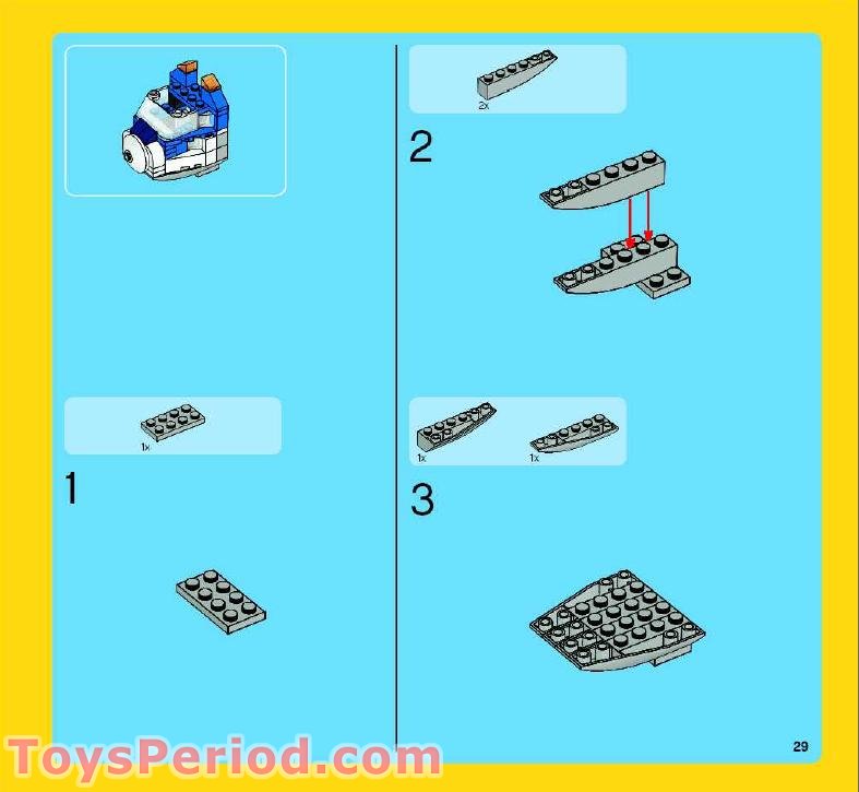 LEGO 4995 Cargo Copter Instructions and Parts List