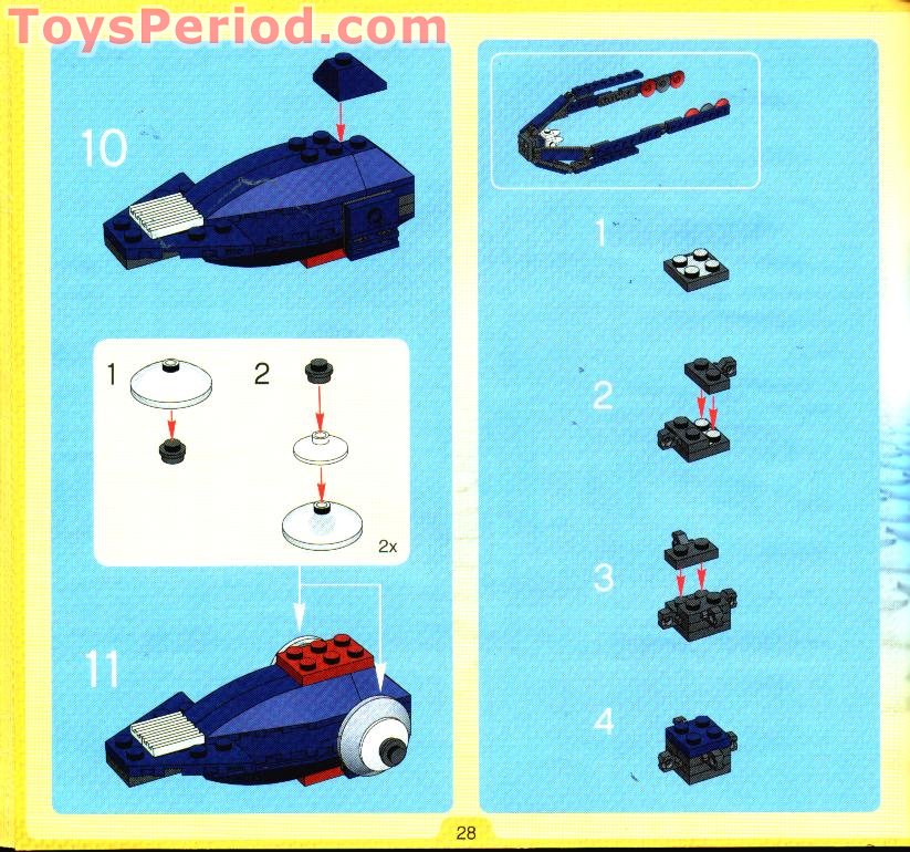 LEGO 4506 Deep Sea Predators Instructions and Parts List