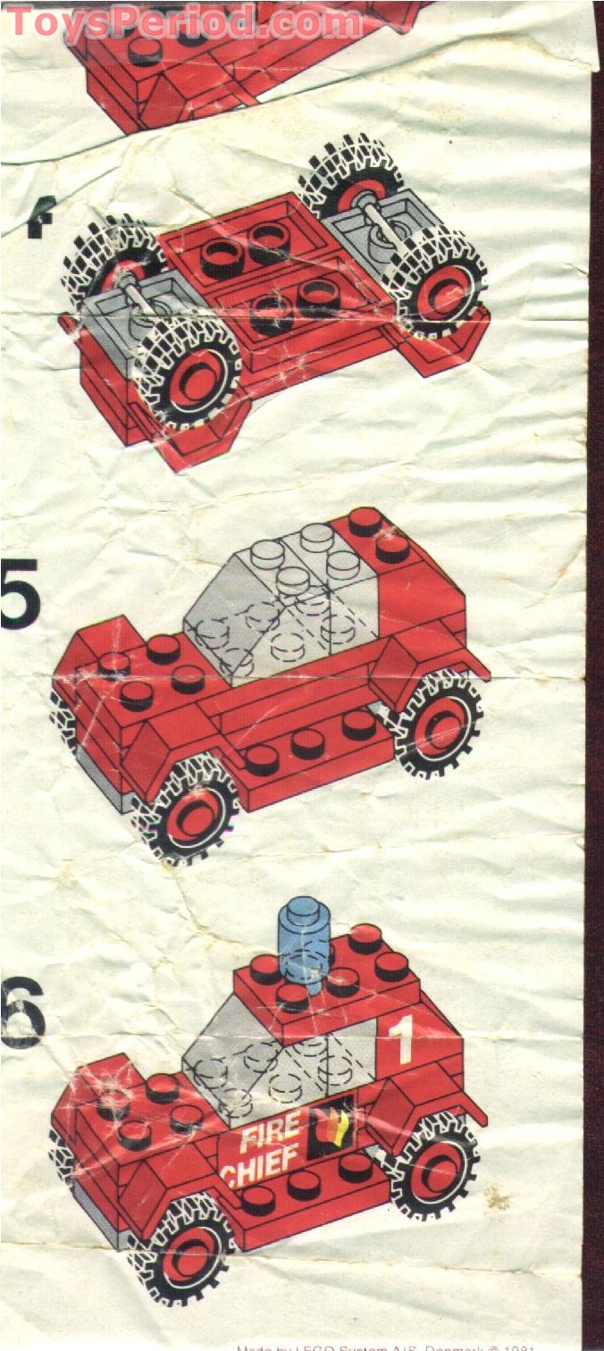 LEGO 6602-1 Fire Unit 1 Instructions and Parts List