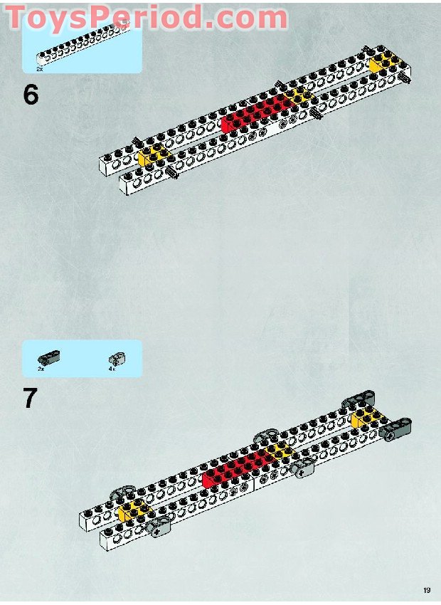 LEGO 7676 Republic Attack Gunship Instructions and Parts List