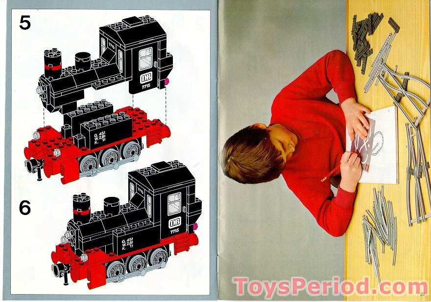 LEGO 7715 Push-Along Passenger Steam Train Instructions and Parts List
