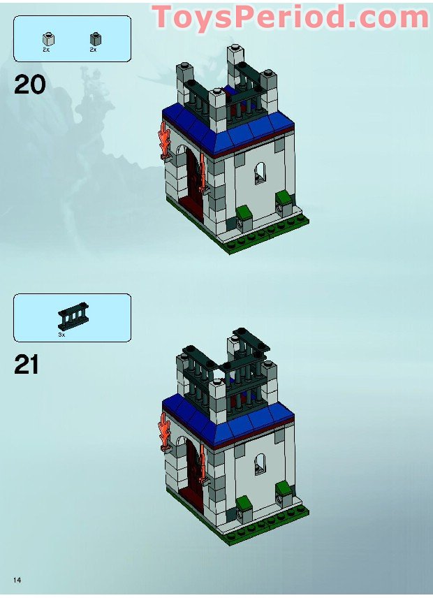 LEGO 7037 Tower Raid Instructions and Parts List