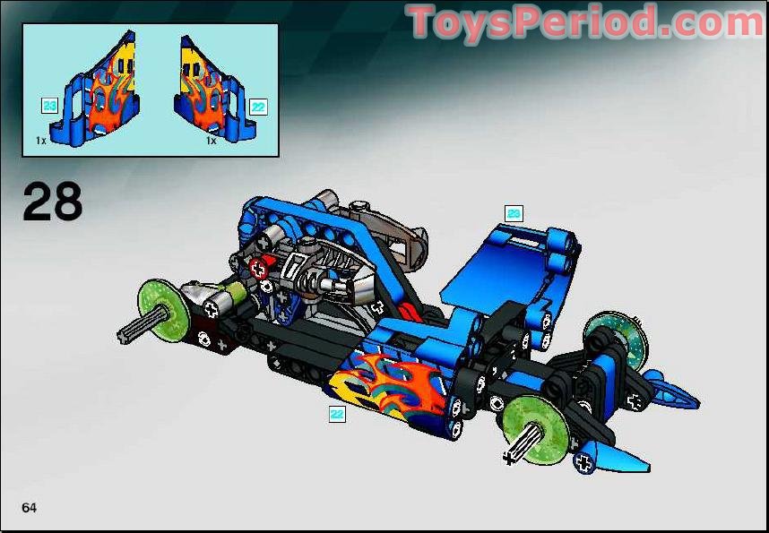 LEGO 8646 Speed Slammer Bike Instructions and Parts List