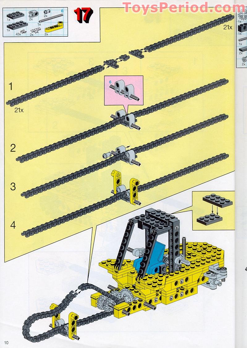 LEGO 8872 Forklift Transporter Instructions and Parts List