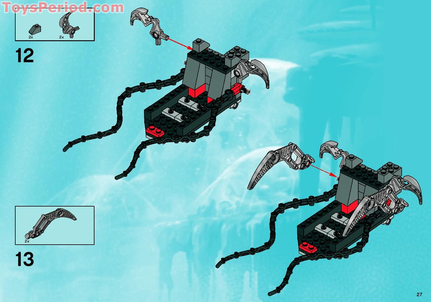 LEGO 8927 Toa Terrain Crawler Instructions and Parts List