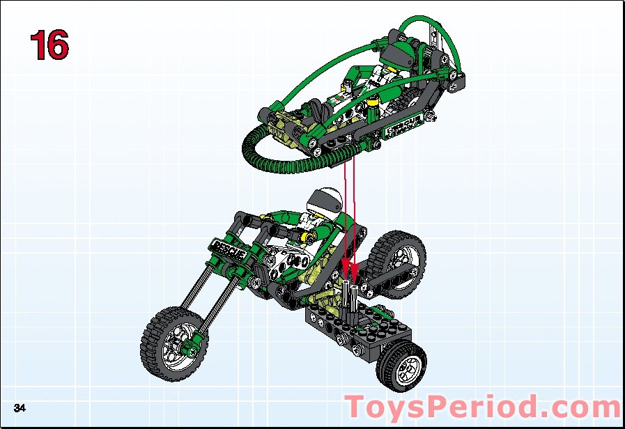 LEGO 8255 Rescue Bike Instructions and Parts List