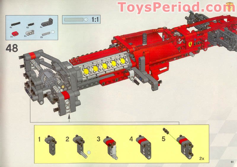 LEGO 8386 Ferrari F1 Racer 1:10 Instructions and Parts List