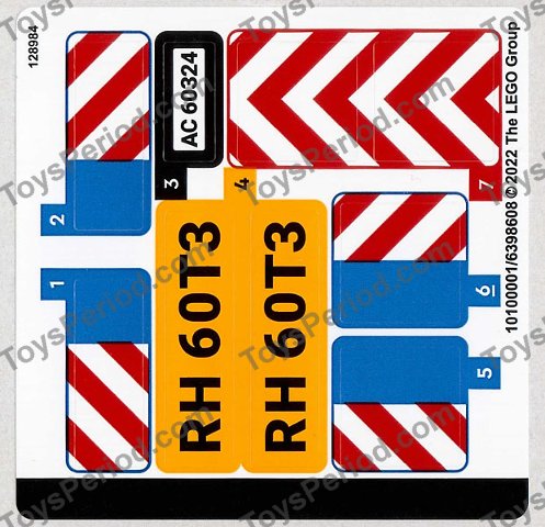 LEGO Sets with Part 60324stk01 Sticker Sheet for Set 60324 - (10100001/ ...
