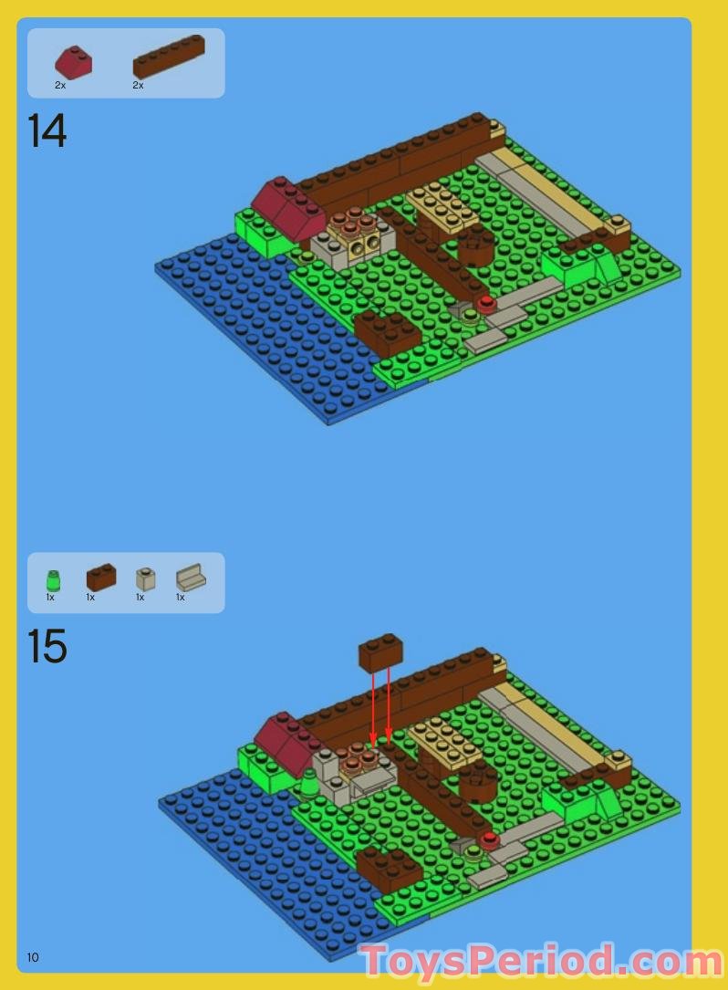 LEGO 5766 Log Cabin Instructions and Parts List