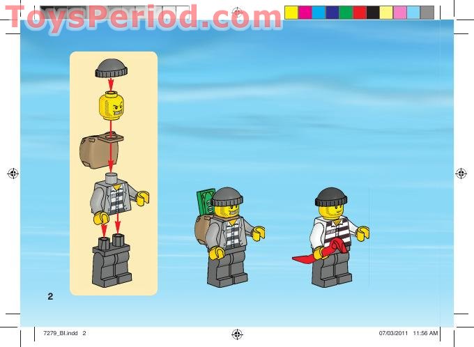 LEGO 7279 Police Minifigure Collection Instructions and Parts List