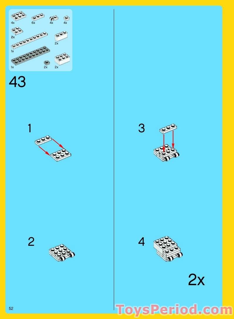 LEGO 10224 Town Hall Instructions and Parts List