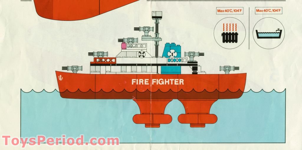 LEGO 775 Fire Fighter Ship Instructions and Parts List
