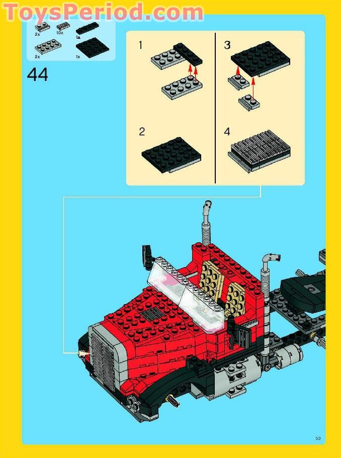 LEGO 4955 Big Rig Instructions and Parts List